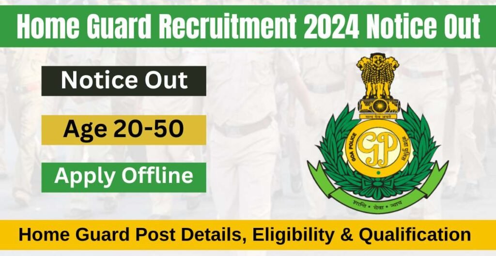 Home Guard Recruitment 2024 Notice Out, Eligibility Details
