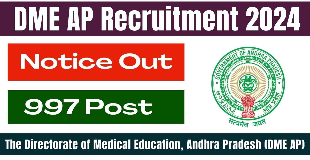 DME AP Recruitment 2024 Post And Eligibility Details Apply