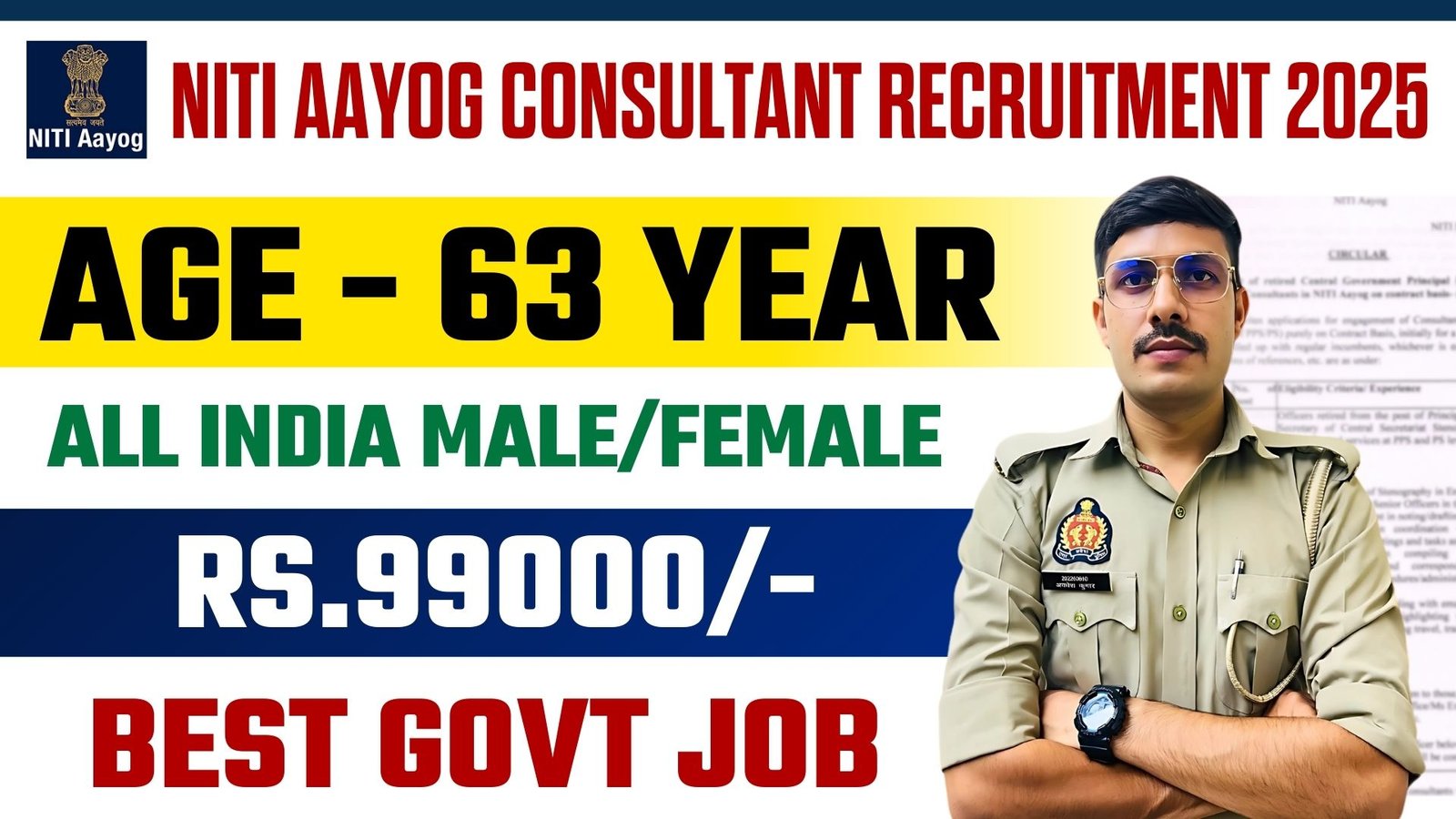 NITI Aayog Consultant Recruitment 2025 - Great Opportunity