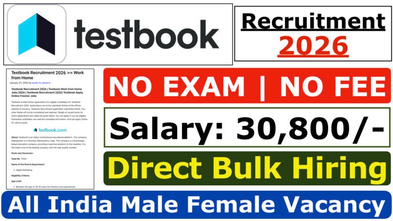 Testbook Recruitment 2026 – Best Job Opportunity Apply Now