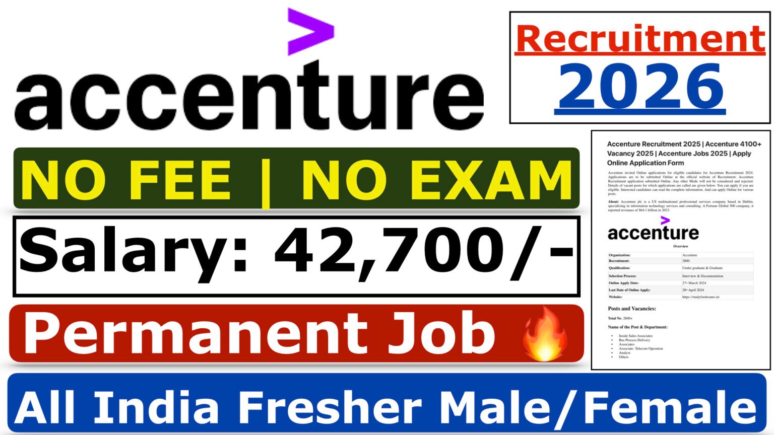 Accenture Recruitment 2026 >> Best Opportunity Apply Now