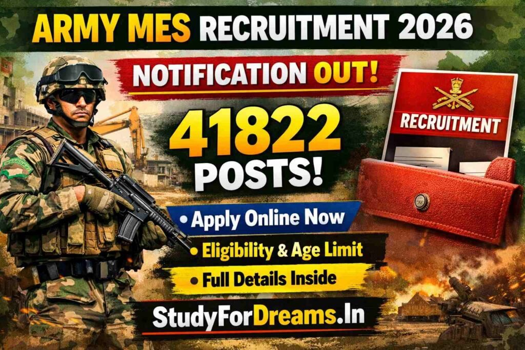 Army MES Recruitment 2026: Notification Out for 41822 Posts, Apply ...