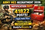 Army MES Recruitment 2026: Notification Out for 41822 Posts, Apply ...